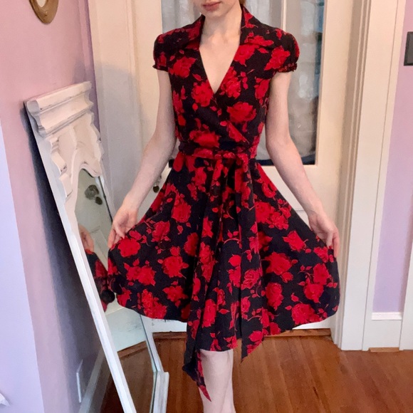 Moda International | Dresses | Vintage Moda International Floral Wrap ...